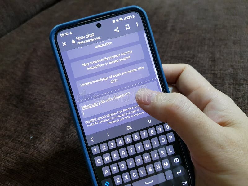 A Person Typing What Can I Do with ChatGP. ChatGPT is an Artificial ...