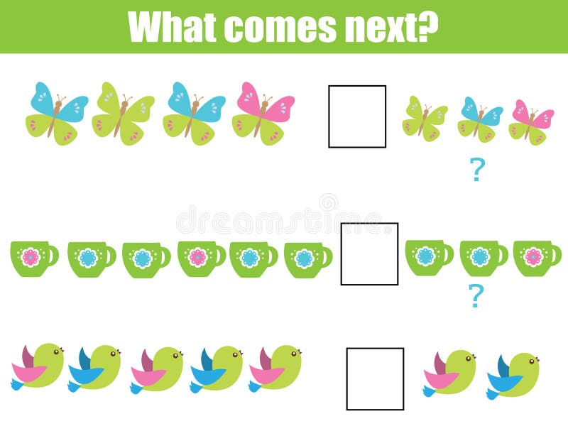 What Comes Next Educational Children Game. Kids Activity Sheet ...