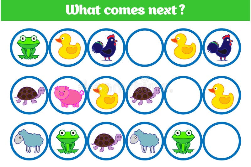 What Comes Next Educational Children Game. Kids Activity Sheet ...