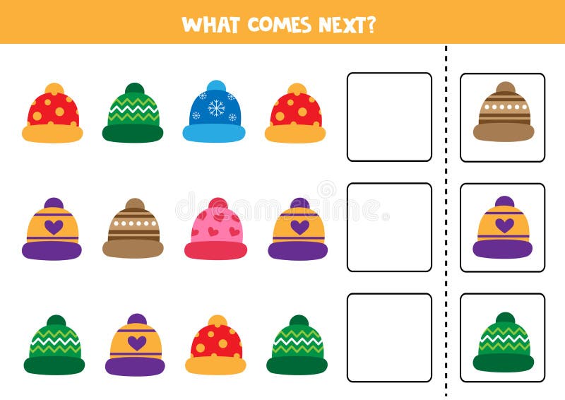 What Comes Next. Continue the Sequence. Geometric Shapes Stock ...