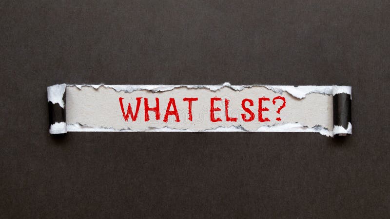 WHAT ELSE Text on Blackboard with Notepad , Pen, Pencil Stock Image ...