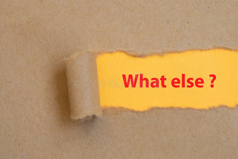 What Else Word Written Under Torn Paper. Stock Image - Image of paper ...