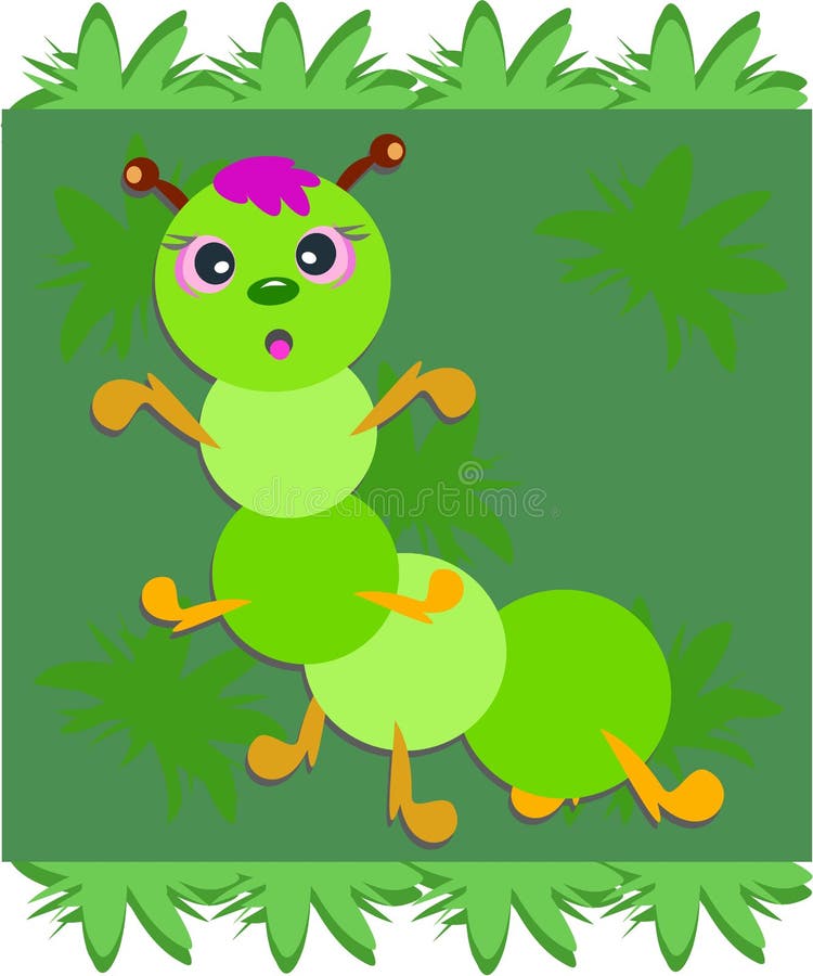 Frame with caterpillar stock vector. Illustration of worm - 22917502