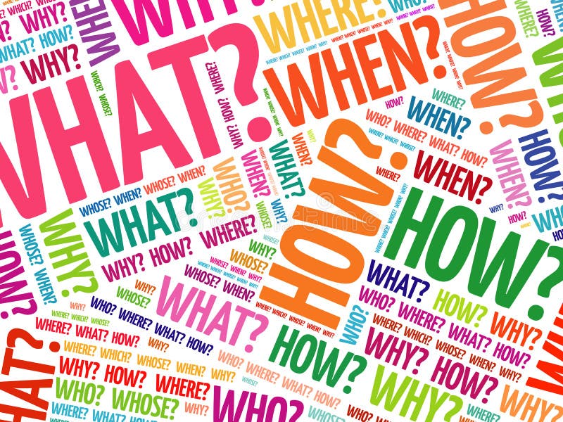 Where? Question Heart, Questions Words Stock Illustration ...