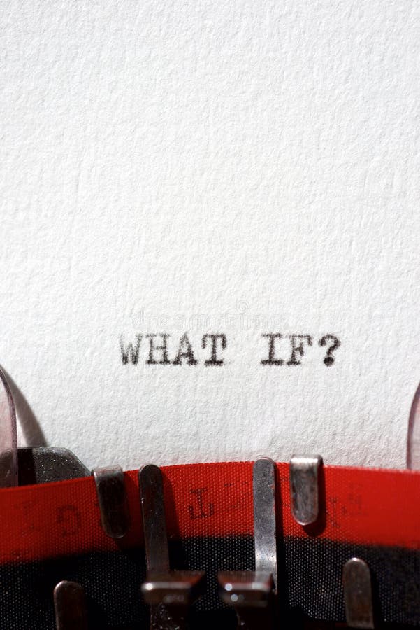 What if question stock image. Image of message, typewriter - 269409149