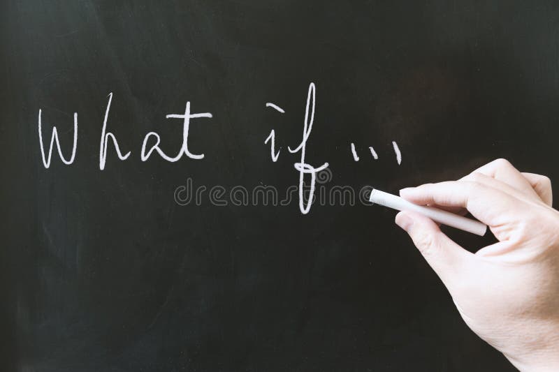 What if stock photo. Image of chalk, text, learning, imagination - 54974998