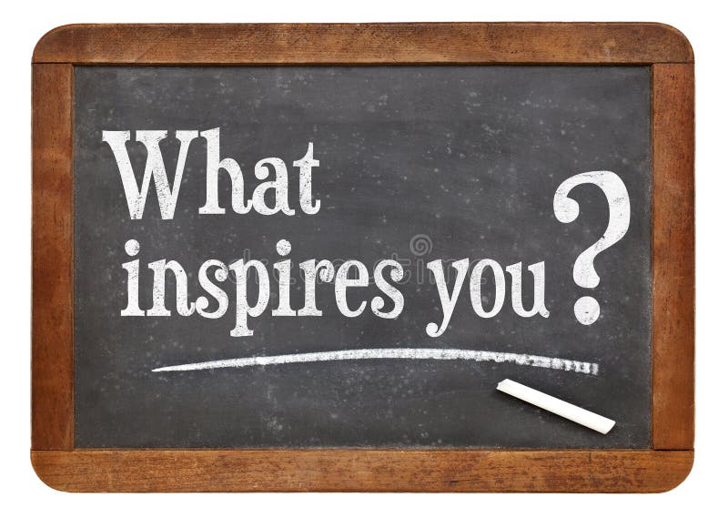 What inspires you question stock image. Image of blackboard - 43485133