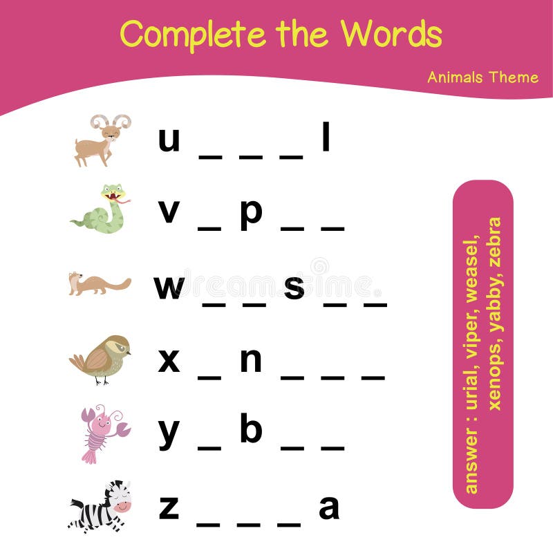What Letters are Missing Worksheet Stock Vector - Illustration of ...