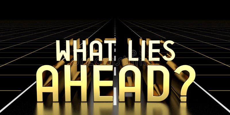 What Lies Ahead Concept, Road - 3D Rendering Stock Illustration - Illustration of uncertain ...