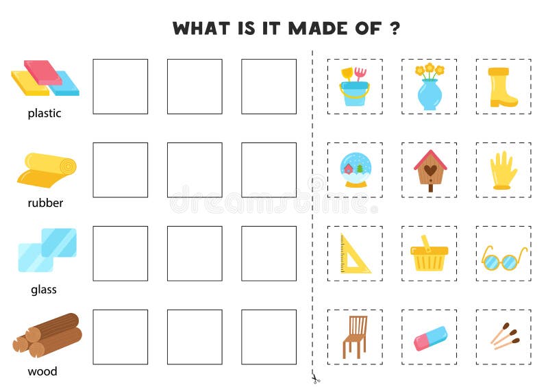 What is Made of Plastic. Circle All Plastic Objects. Education ...