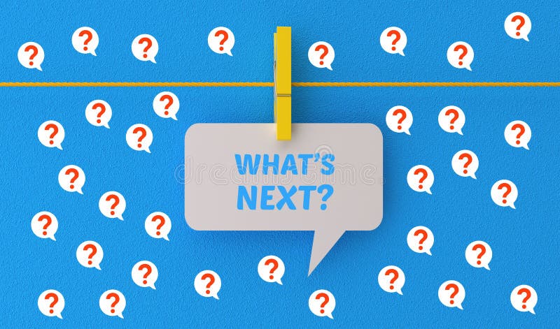 What is Next Speech Bubble and Question Marks Concept Stock ...