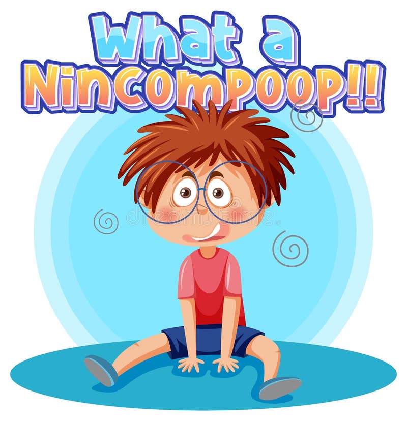 What a Nincompoop Word Text with Cartoon Character Stock Vector ...