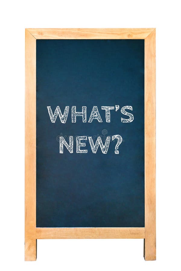 What S New Text Message on Wood Frame Board Stock Photo - Image of ...