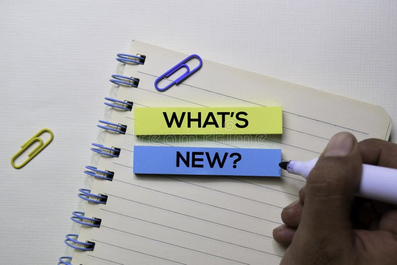 What`s New? Text on Sticky Notes Isolated on Office Desk Stock Image ...