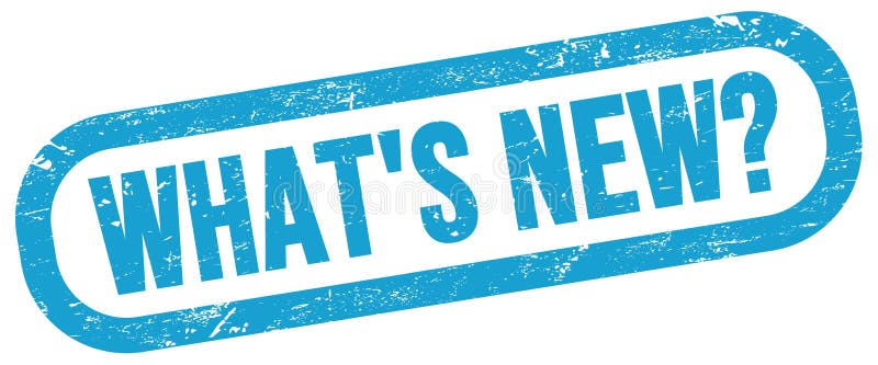 WHAT`S NEW?, Text Written on Blue Stamp Sign Stock Illustration ...