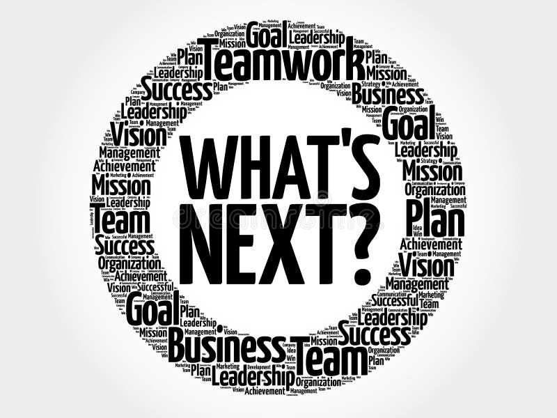 What S Next Circle Word Cloud Stock Illustration - Illustration of step ...