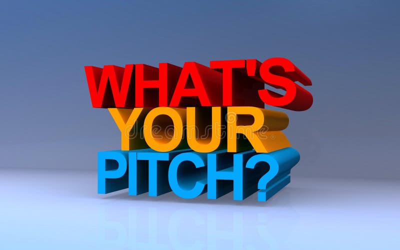 What s your pitch? on blue stock illustration. Illustration of ...