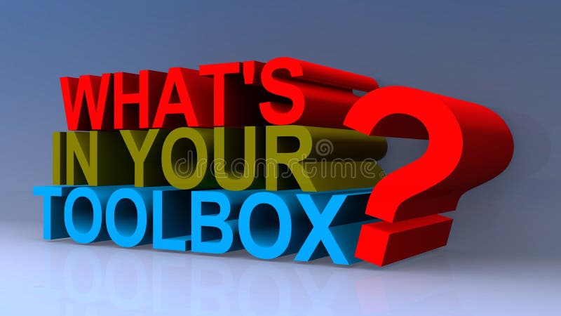 What`s in Your Toolbox on Blue Stock Illustration - Illustration of ...