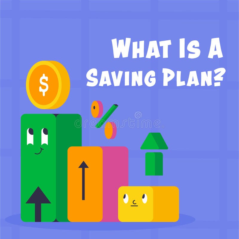 What is Saving Plan, Manage Your Budget with App Stock Vector ...