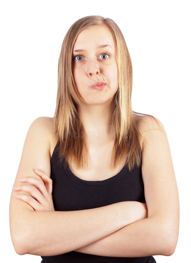 What Should I Do? stock photo. Image of lady, arms, confused - 36069380