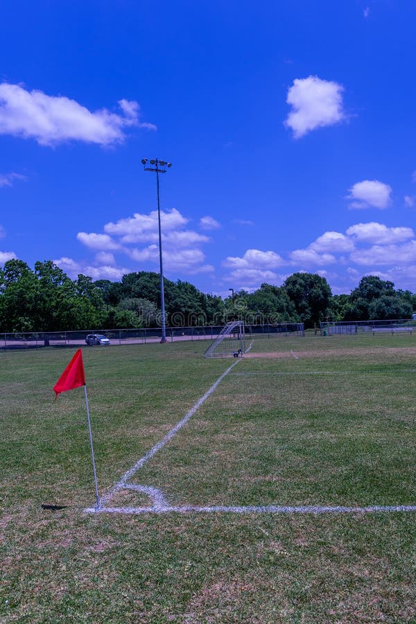 A View of a Corner Kick stock image. Image of empty - 117025893