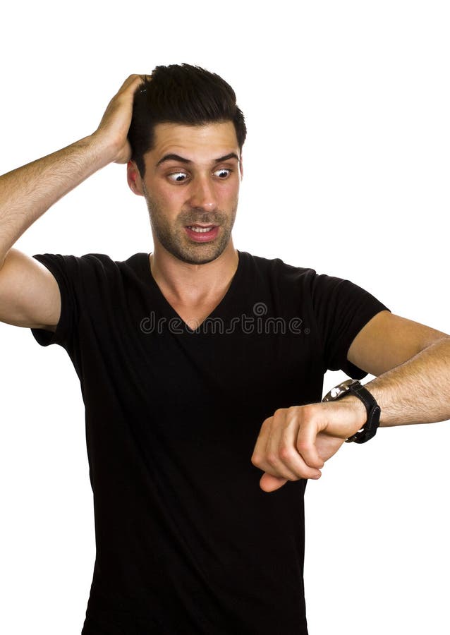 What time it is? stock photo. Image of checking, indoors - 50553074