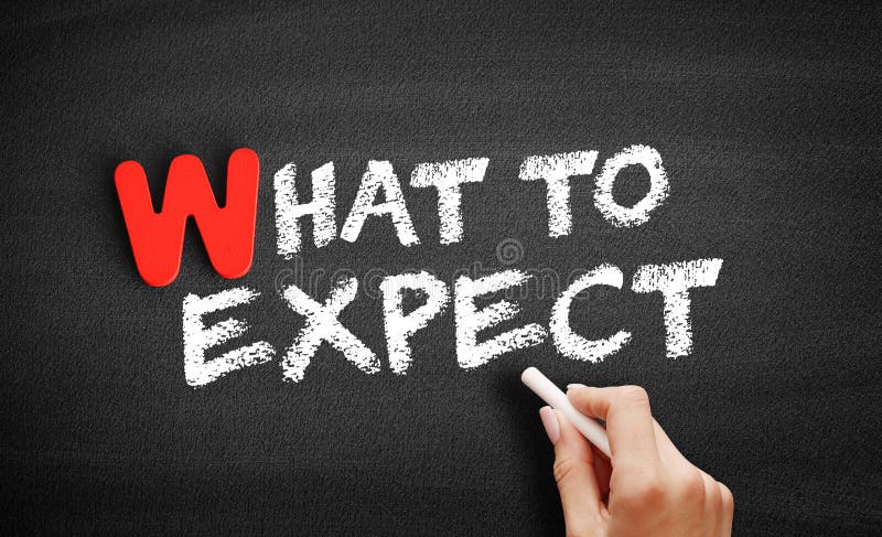 What To Expect Text On Blackboard Stock Photo - Image of business ...