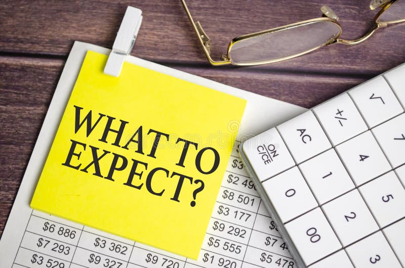 What To Expect Text on Yellow Sticker and Charts Stock Image - Image of ...