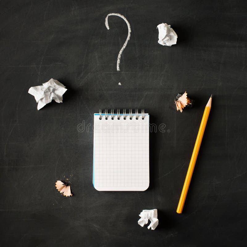 What Write Today. a Clean Sheet of Note with a Crumpled Sheets O Stock ...