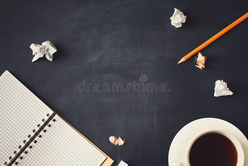 What Write Today. a Clean Sheet of Note with a Crumpled Sheets O Stock ...