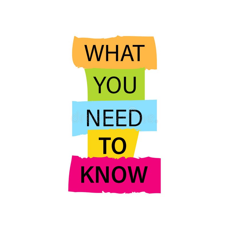 What You Need To Know. Vector Icon Stock Vector - Illustration of ... What You Need To Know. Vector Icon Stock Vector - Illustration of ...
