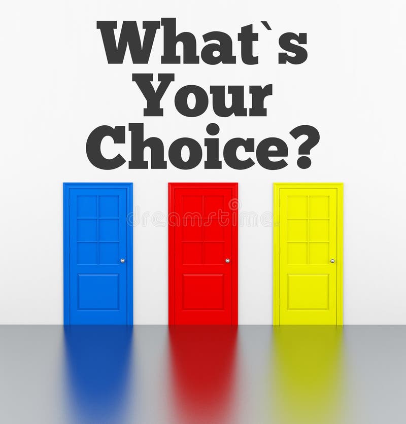 What is your choice? stock illustration. Illustration of decide - 48080427