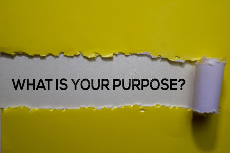 What is Your Purpose? Text Written in Torn Paper Stock Image - Image of ...