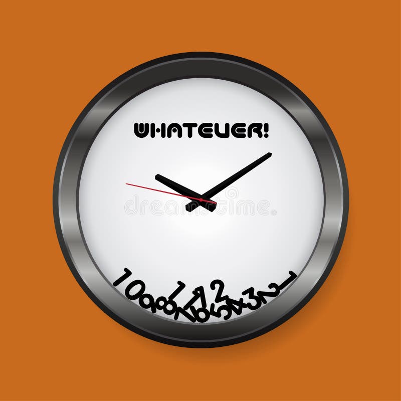 Whatever clock stock vector. Illustration of opportunity - 92827634