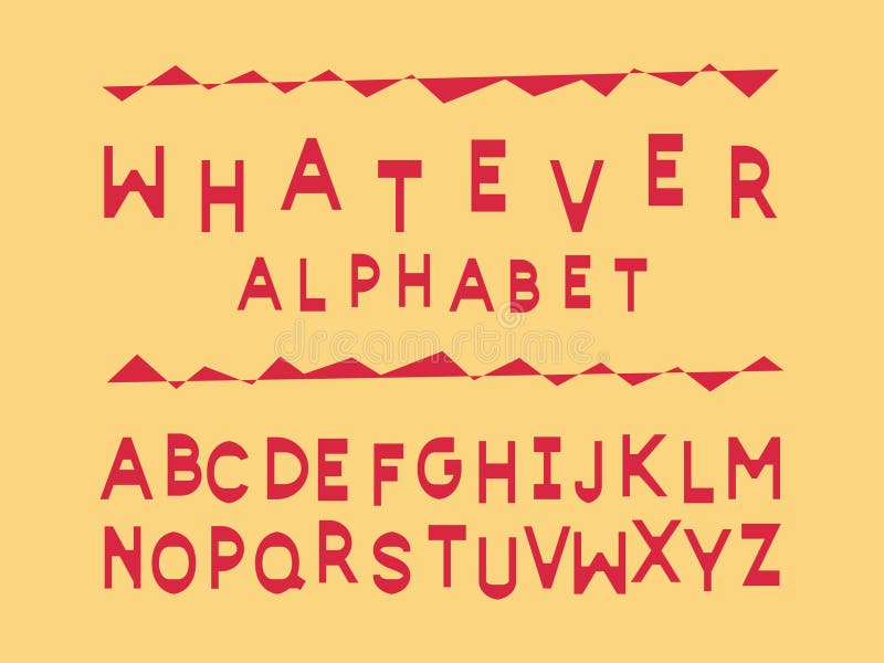 Whatever Font. Vector Alphabet Stock Vector - Illustration of ...