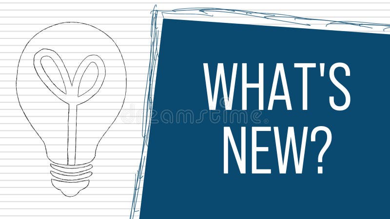 Whats New Bulbs Blinking Variations Blue Text Stock Footage - Video of ...