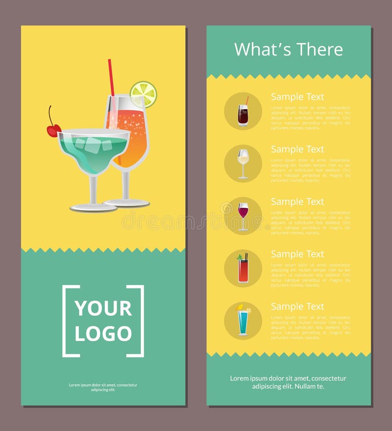 Whats There Cocktail Menu on Vector Illustration Stock Vector ...