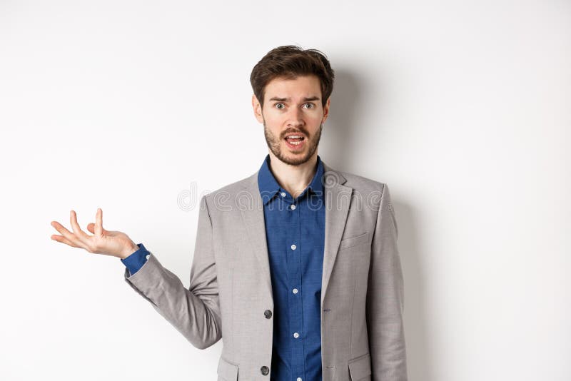 Whats Wrong. Confused Guy in Suit Cant Understand, Looking Clueless ...