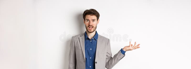 Whats Wrong. Confused Guy in Suit Cant Understand, Looking Clueless ...