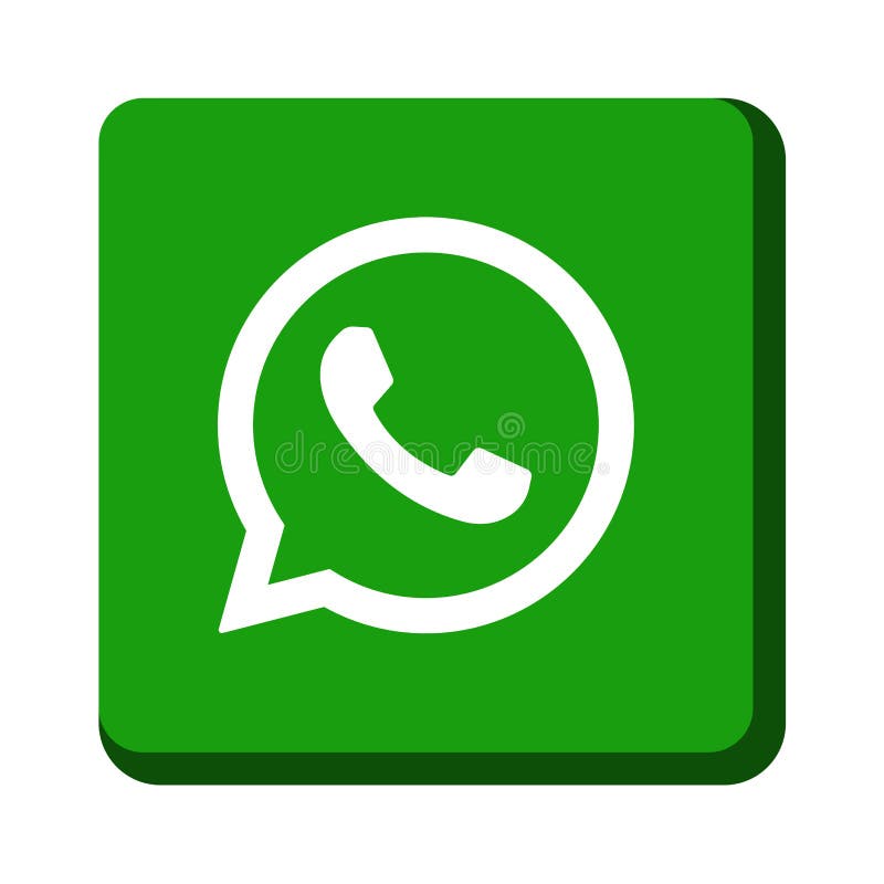 WhatsApp Icon Logo Element Sign Vector in Red Mobile App on White ...