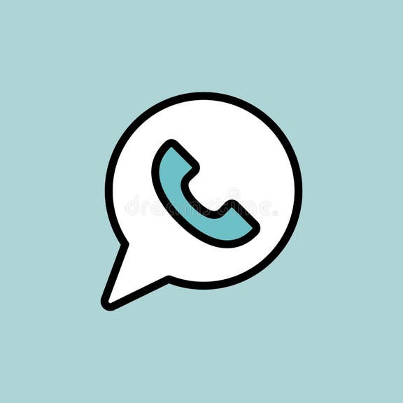 Whatsapp Icon on Blue Background Stock Illustration - Illustration of ...