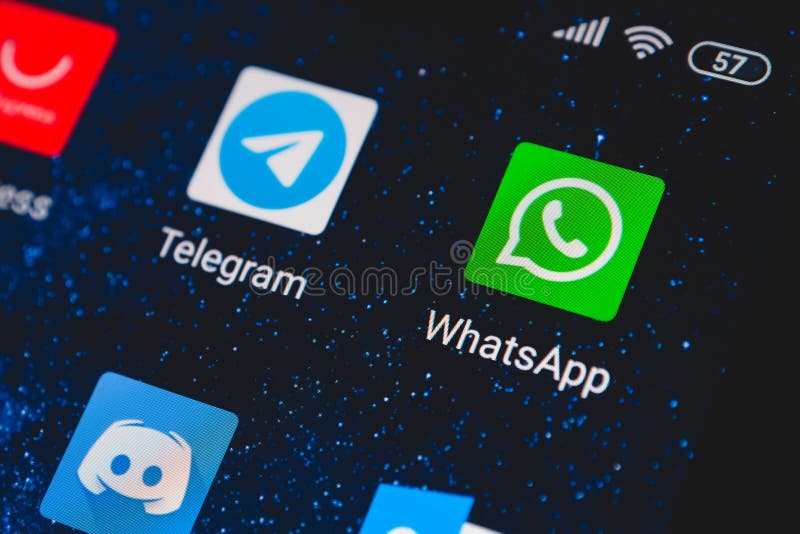 WhatsApp Icon on the Screen Smartphone Editorial Photo - Image of close ...