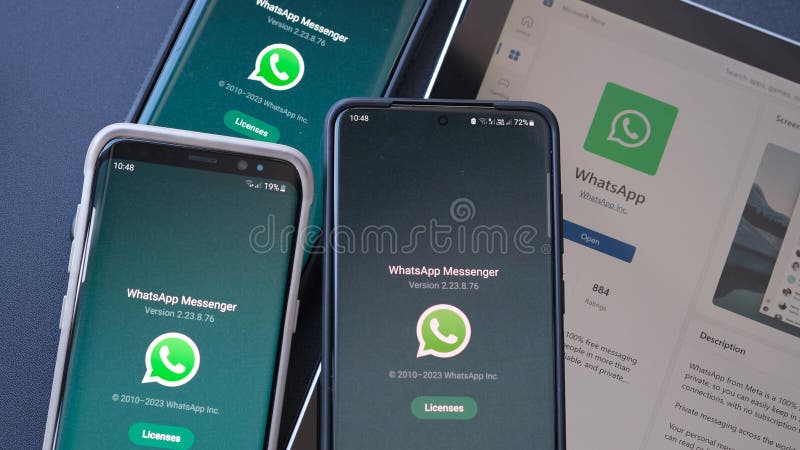 WhatsApp Login in Multi Device. Editorial Stock Photo - Image of ...