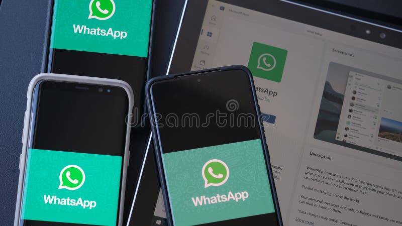 WhatsApp Login in Multi Device. Editorial Stock Photo - Image of ...