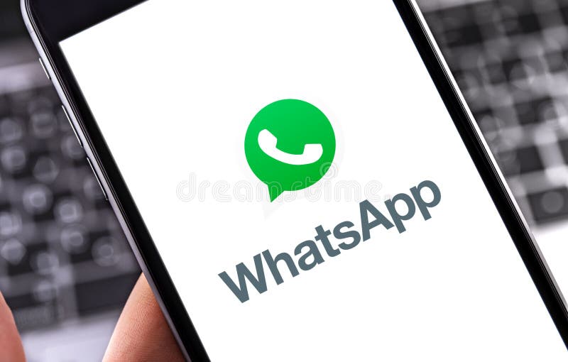 WhatsApp Logo on the Screen Smartphone Editorial Stock Photo - Image of ...