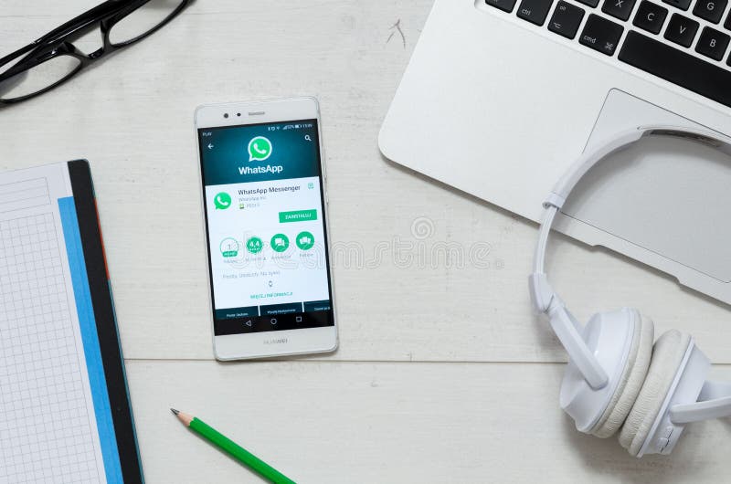 WhatsApp Messenger Application Available on Google Play Store Editorial ...