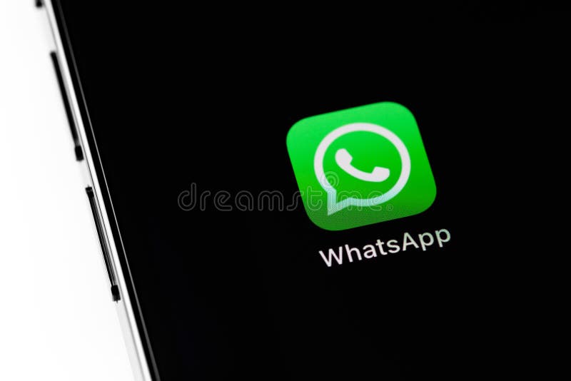 WhatsApp Mobile Icon App on Screen Smartphone IPhone Closeup Editorial ...