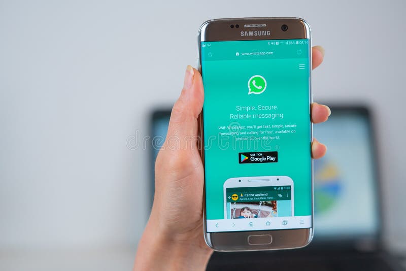 Whatsapp Web Site Opened on the Mobile Editorial Photo - Image of ...