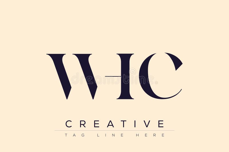 WHC Abstract Letter Logo Design Stock Vector - Illustration of design ...