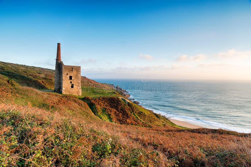 Cornish Engine house stock image. Image of cornwall, night - 20035139